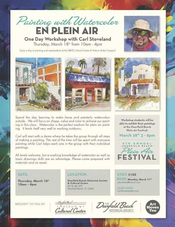 “Painting with Watercolor” En Plein Air Workshop with artist Carl ...